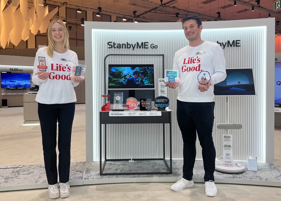 LG전자, 'BEST in IFA 2023' LG 스탠바이미 Go 등 외신에 호평